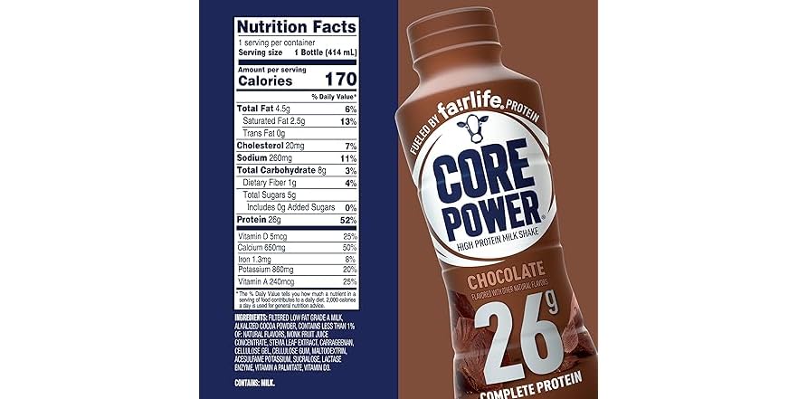 Core Power High Protein (26g) Shake, Chocolate