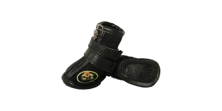 Black Ruff Suede Dog Shoes