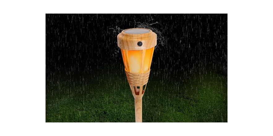 Solar Bamboo Multi-Setting Tiki Torch