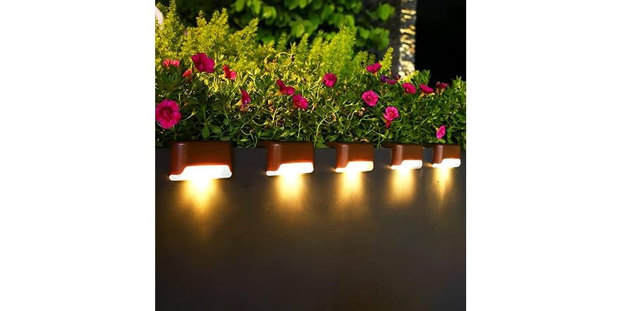 8-Pack Solar LED Deck & Step Lights