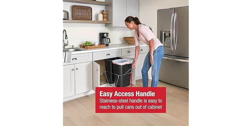 Rubbermaid Kitchen Cabinet Pull-Out Trash Can (Open Box)
