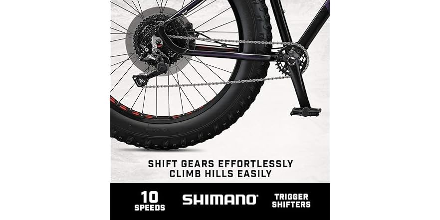 Mongoose Argus Adult Fat Tire Bike, 26-in