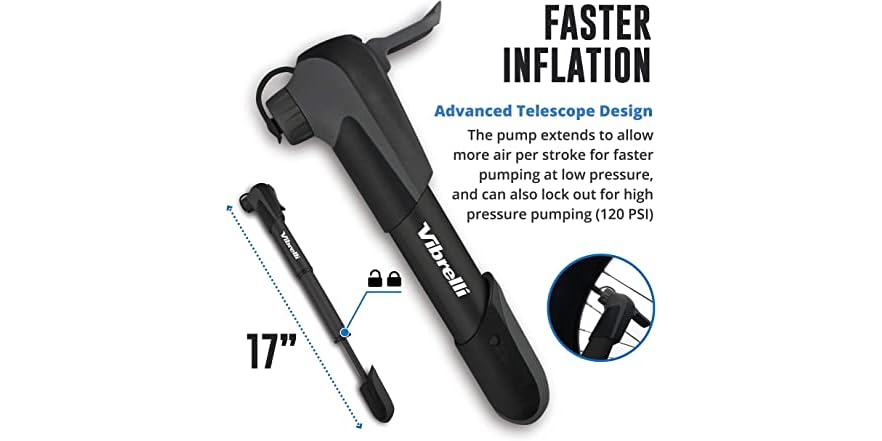 Mini Bike Pump & Puncture Repair Kit