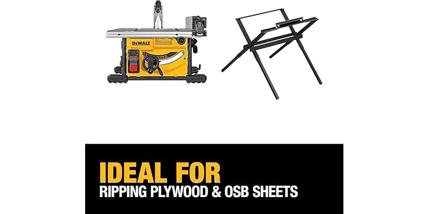 DEWALT DWE7485WS Portable Table Saw with Stand