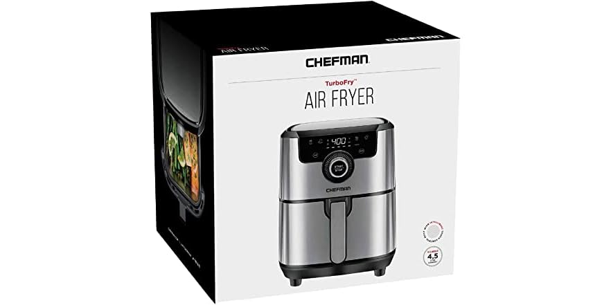 CHEFMAN Air Fryer Healthy Cooking, 4.5 Qt (Open Box)