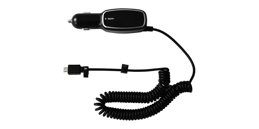 T-Mobile MicroUSB Car Charger+Extra USB - 3 Pack