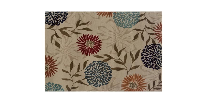 Floral Grey/Brown Rug (6 Sizes)