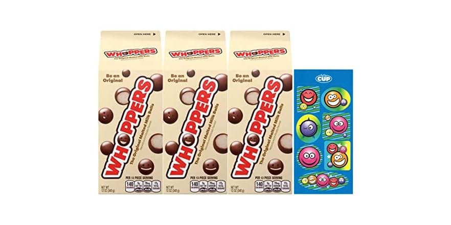 (3-Pk) Whoppers The Original Malted Milk Ball, 12 oz Carton
