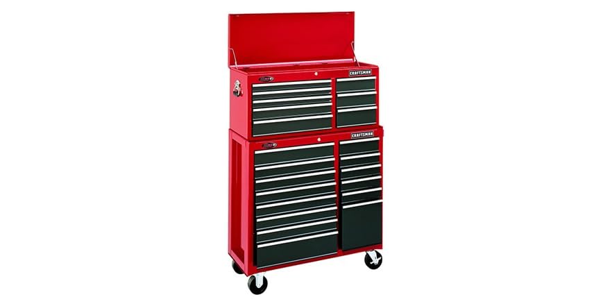 Craftsman 40-Inch Chest and Cart, Red