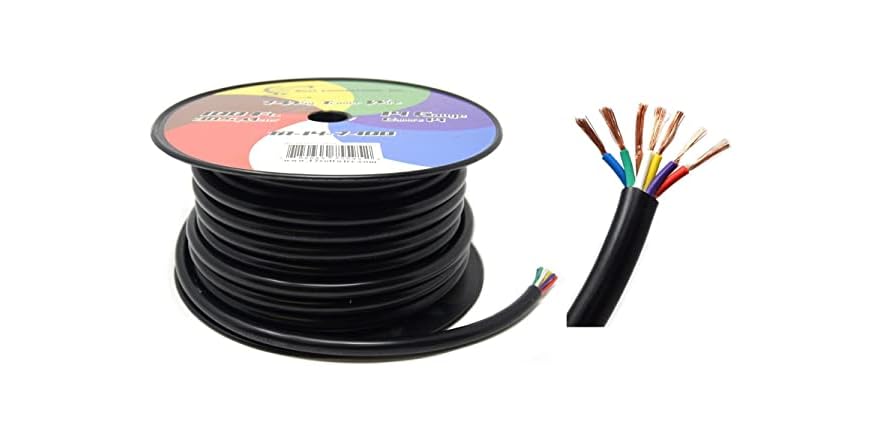7-Way Wire Harness - 14 Ga 100 Feet