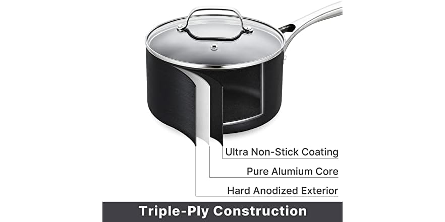 EPPMO Nonstick Saucepan with Cover