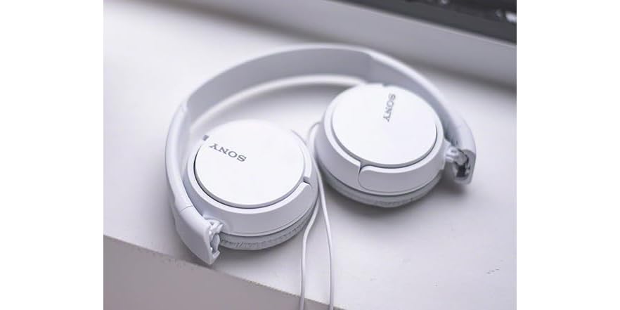 Sony ZX Series Wired Headphones, White