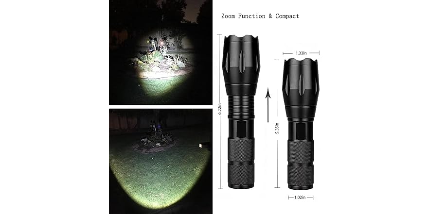 Miular Military Grade Flashlight 2 Pack