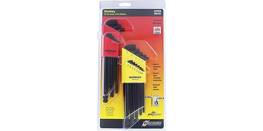 Bondhus 20599 Stubby Ball End Hex Key DoublePK
