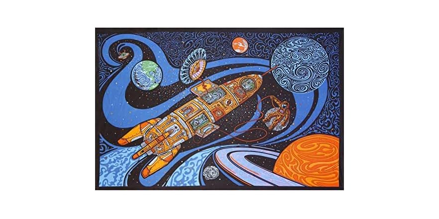 3D Blast Off Outer Space Tapestry, 30"x45"