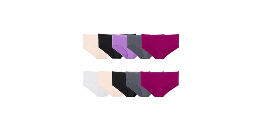 FOTL Women's Breathable Underwear 10-Pk