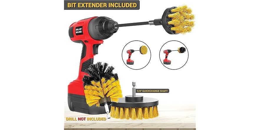 SCRUBIT Drill Brush Attachment Set