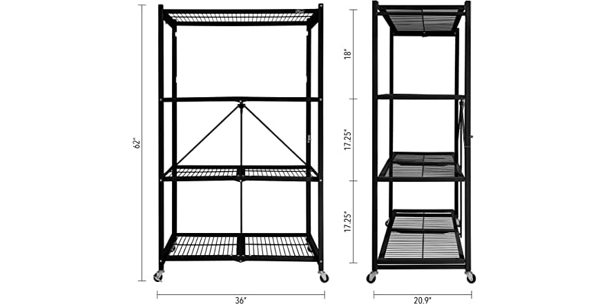 Origami 4 Tier Storage Rack on Wheels
