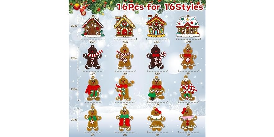 Generic 16Pcs Christmas Decorations