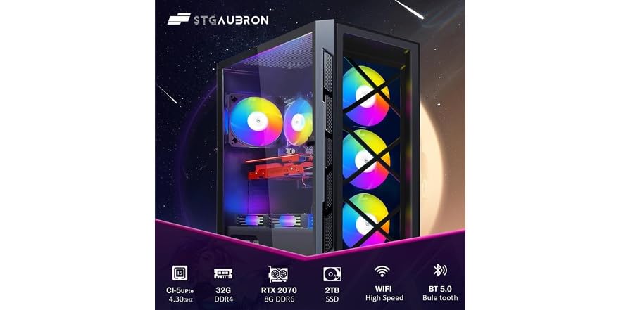 STGAubron Gaming Desktop (i5-10400F RTX 2070)