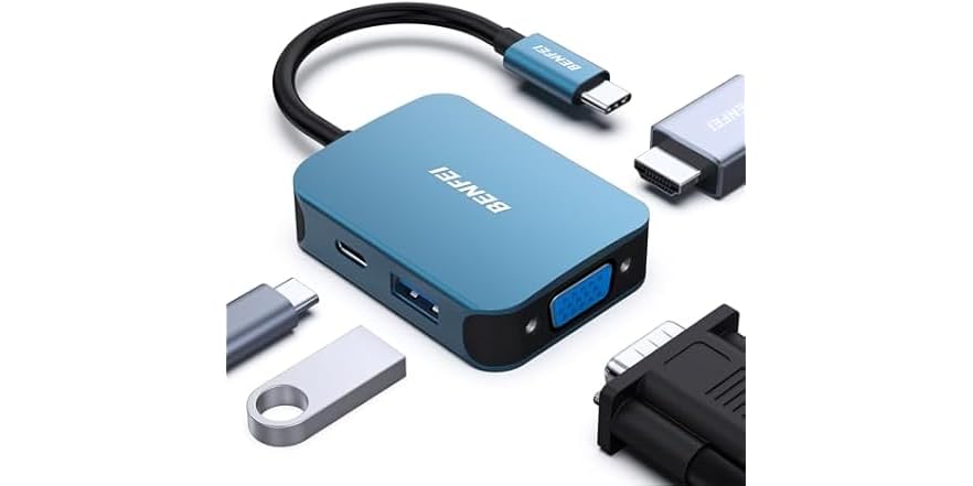 4 in 1 USB Type-C to HDMI VGA Adapter