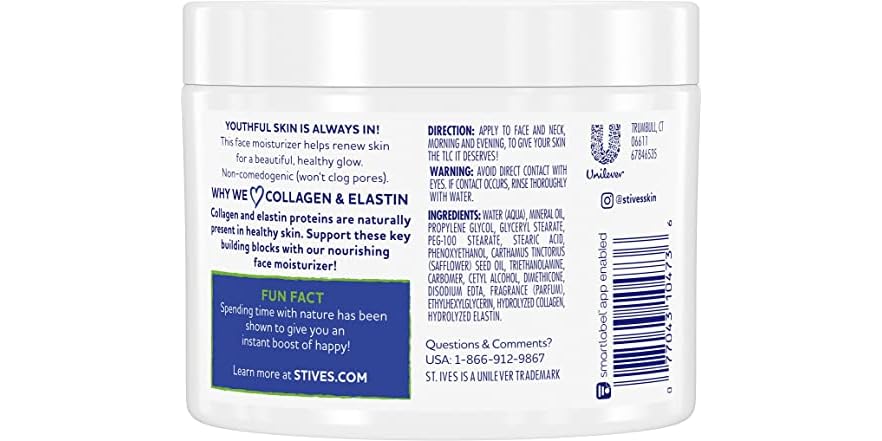 St. Ives Collagen Facial Moisturizer, 10oz