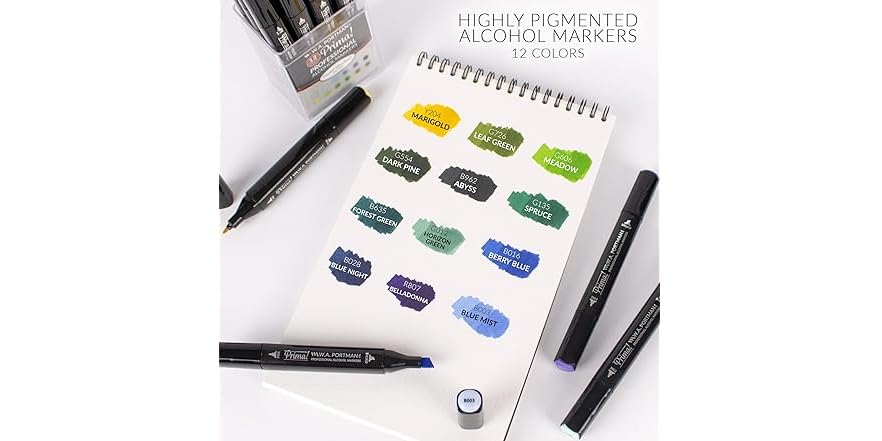 Prima Professional Alcohol Markers (Coastal Woodland)