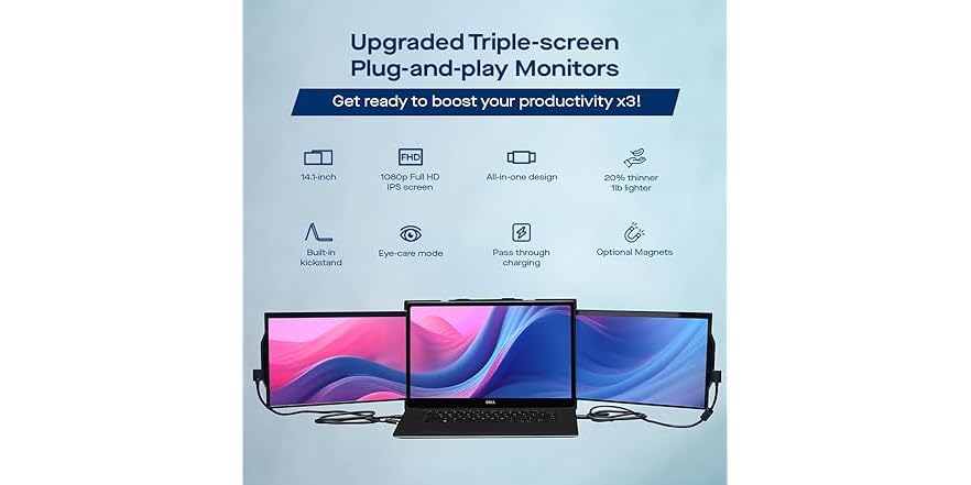 Mobile Pixels Trio Max 14.1" Triple Monitor