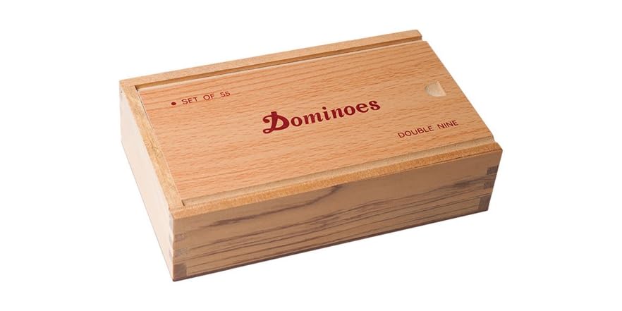 Premium Set of 55 Double Nine Dominoes w/Wood Case