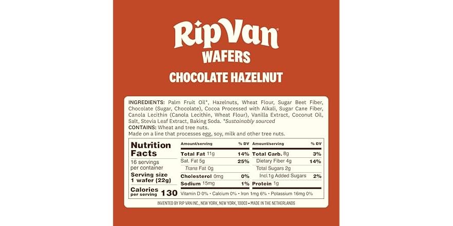 (36ct) Rip Van Wafer Cookies - Chocolate Hazelnut