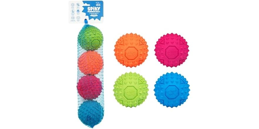 Best Pet Supplies Squeaky Rubber Spiky Toy