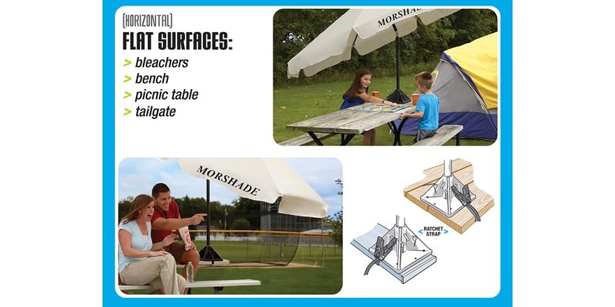Morshade 180 Patio Beach & Portable Stable Shade