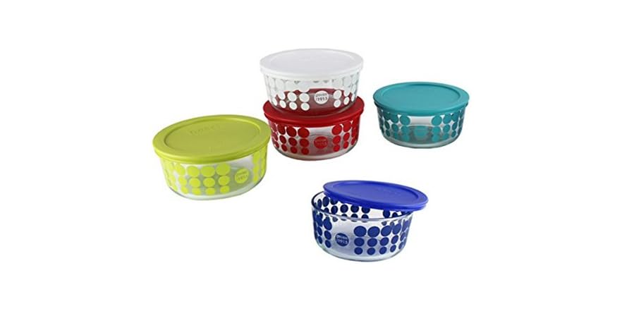 Pyrex Simply Store 10-Piece 100 Year Glass Bowl Set