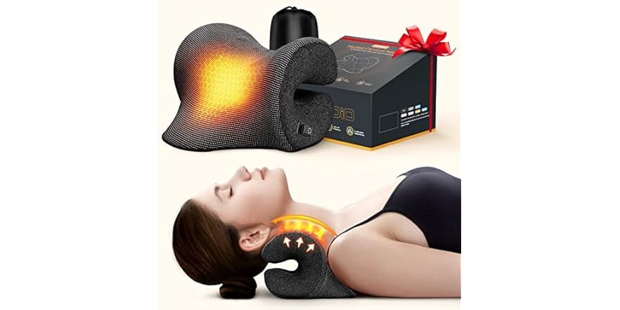 Famedio 3s Heated Neck Stretcher for Pain Relief, Magnetic Therapy Case ...