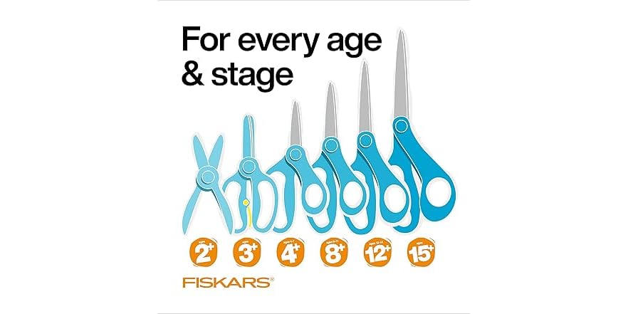 Fiskars 5" SoftGrip Blunt-Tip Scissors