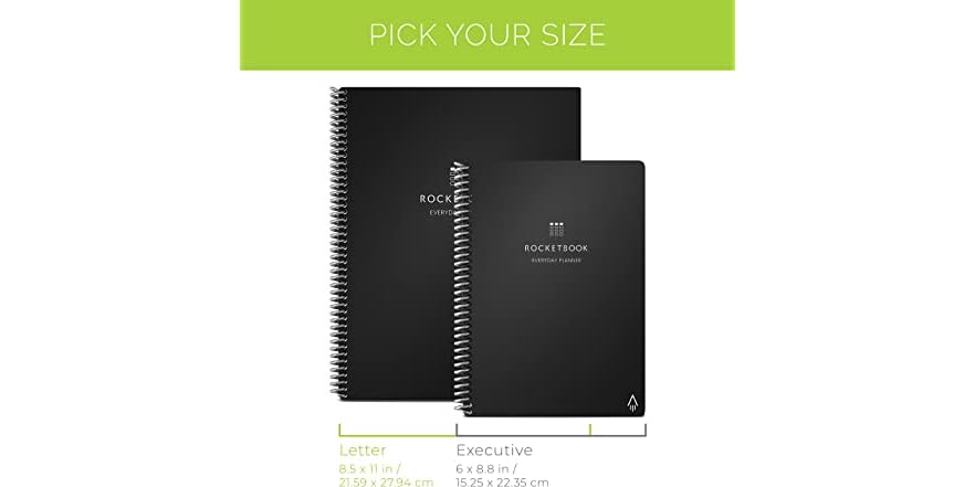 Rocketbook Reusable Everyday Planner (Daily, Weekly, Monthly) - Letter Size