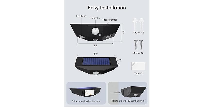 Smartdany Solar Fence Lights 12Pack