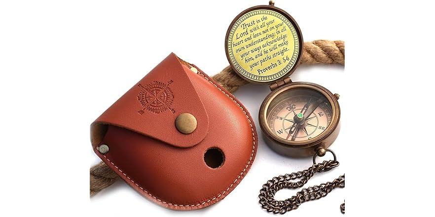 Trust in The Lord Proverbs Engraved Compass