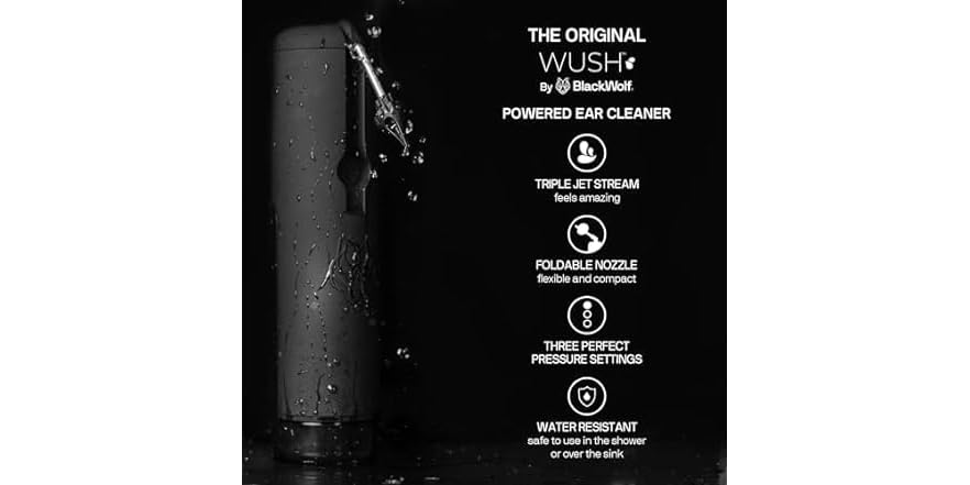 Wush Pro Deluxe Water Powered Ear Cleaner