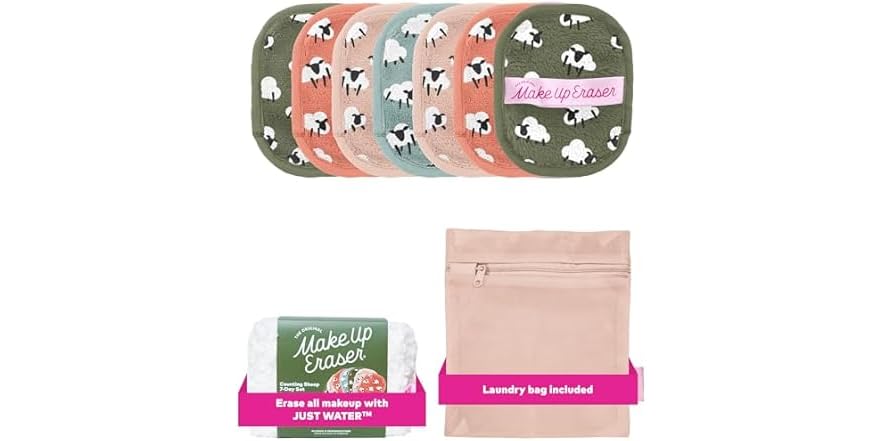 The Original MakeUp Eraser, 7-Day Set Counting Sheep