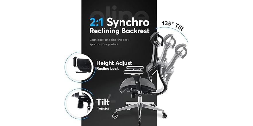 Oline Chair Oline ErgoPro Ergonomic Office Chair
