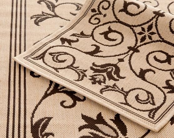 Courtyard 2-PC Rug Set - Natural/Choc
