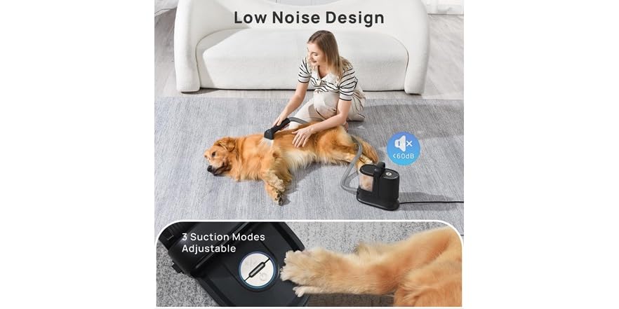 iPettie 6-in-1 Pet Grooming Vacuum Kit