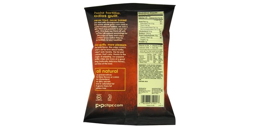 Nacho Cheese Tortilla Chips 1oz-24 Count