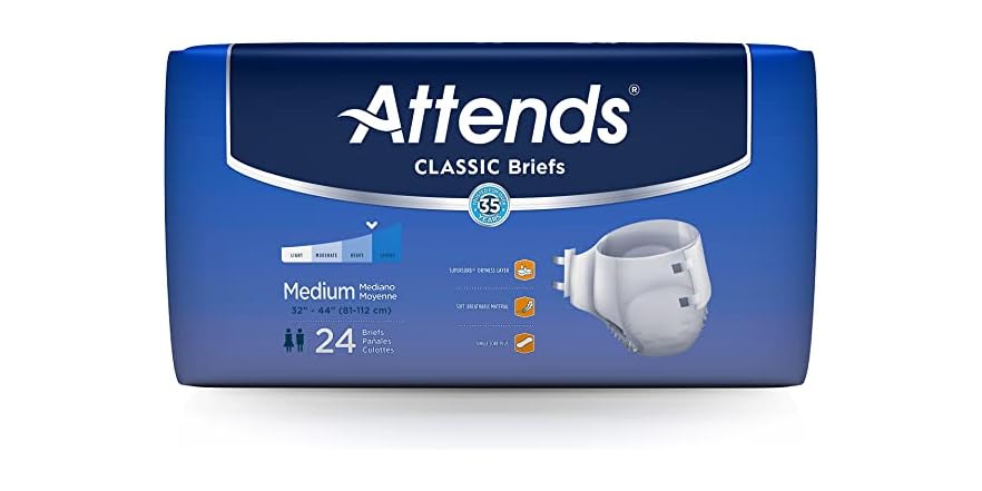 Attends Incontinence Care Breathable Briefs for Adults