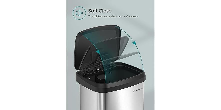 SONGMICS Kitchen Trash Can, 18-Gallon
