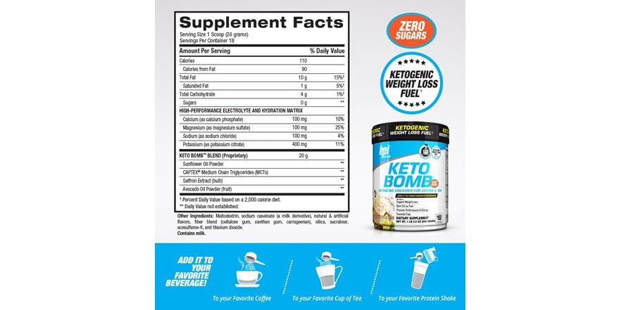 BPI Keto Bomb Ketogenic Creamer