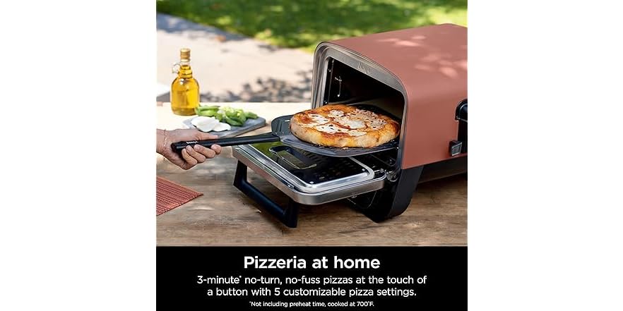 Ninja Woodfire Pizza Oven, 8-in-1, BBQ Smoker, Up to 700°F (Open Box)