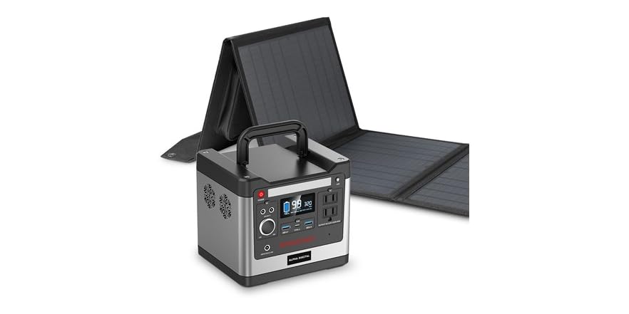 300W Portable Power Station and 40W Solar Panel Combo