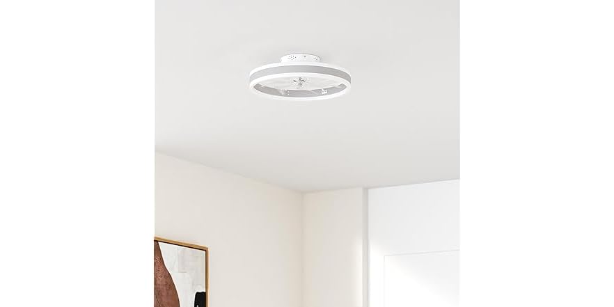 ULG Low Profile Ceiling Fan w/ Light & Remote, 19.7"